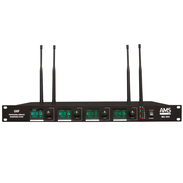 Sistema inalámbrico 4 canales. Receptor + 4 micrófonos de mano. MU404 ...