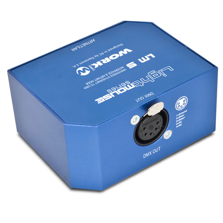 Interfaz Ethernet-DMX. Nodo ArtNet. Conversor OSC-DMX LM5 WORK – LucesPRO