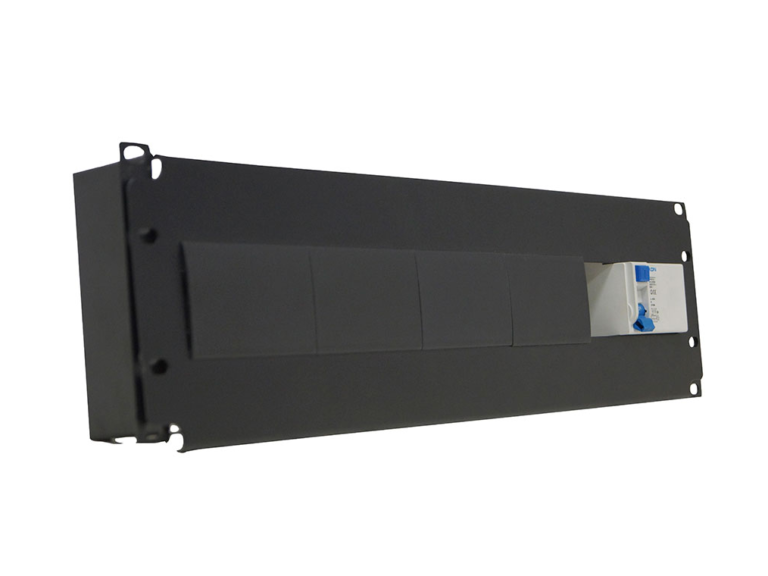 Panel 3 HU rack 19» con carril DIN. 70x132x483 mm. Para instalación de ...